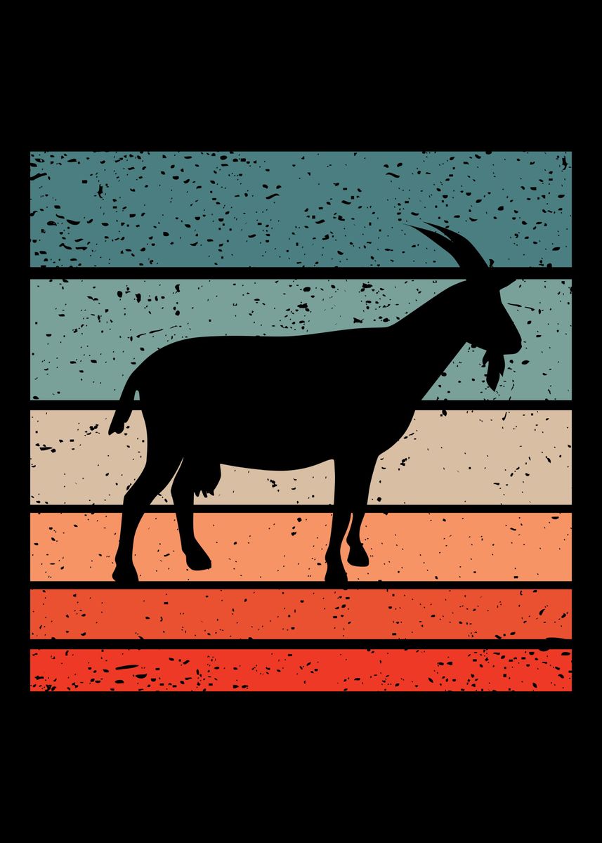 'Goat Retro Vintage' Poster by royalsigns | Displate