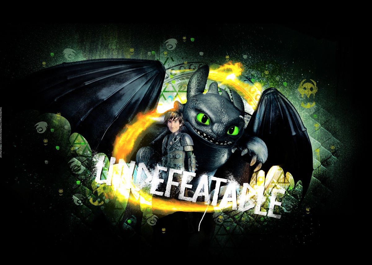 'Undefeatable' Poster by How To Train Your Dragon | Displate