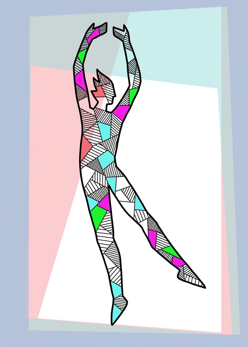 'Harlequin' Poster, picture, metal print, paint by Diana Roche | Displate