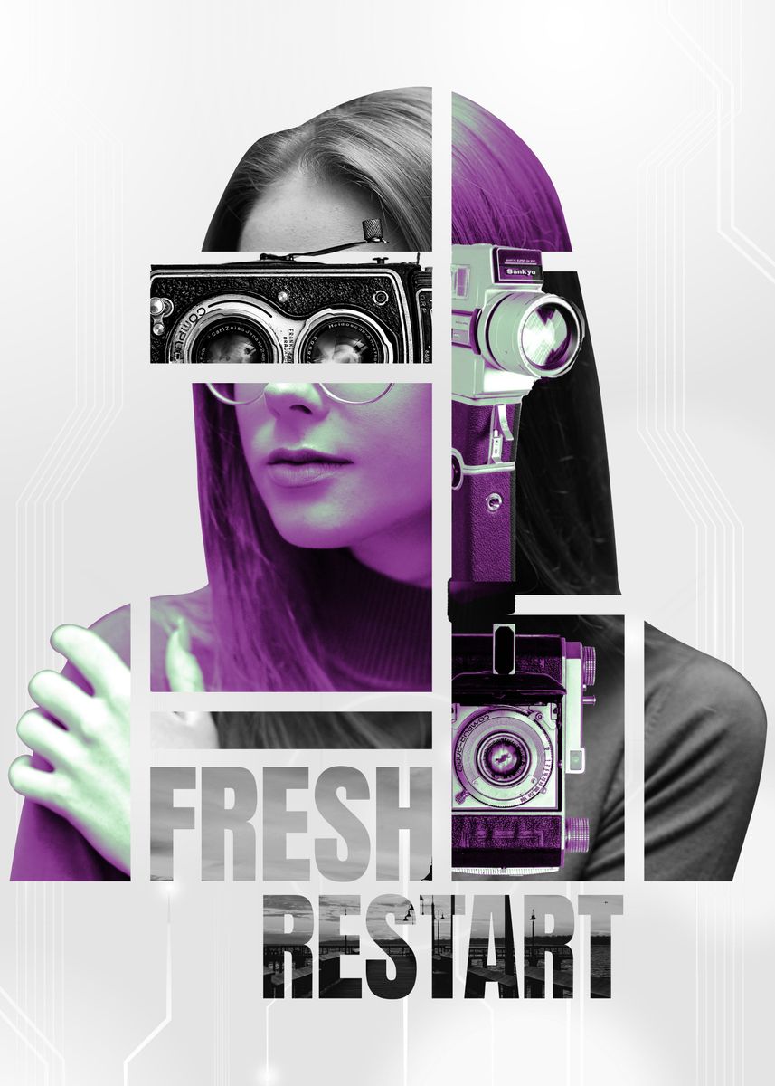 'Vintage Camera Collage' Poster, picture, metal print, paint by ...