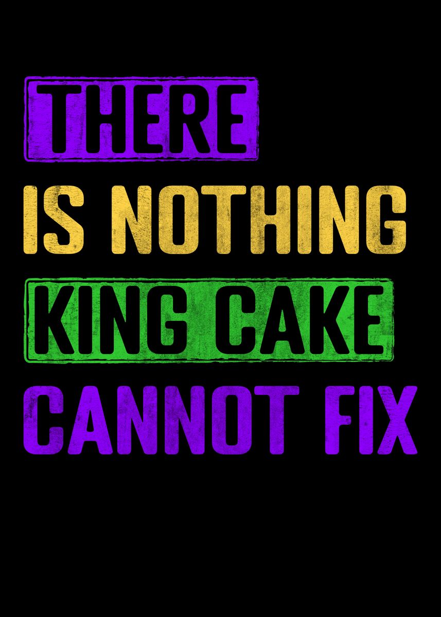 'Mardi Gras King Cake' Poster by Lukes Pixel Studio | Displate