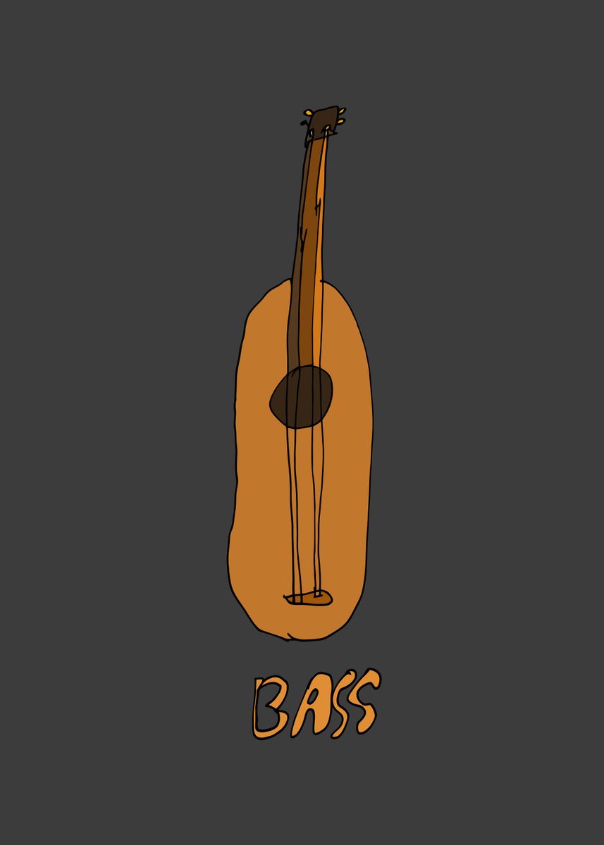 'Abstract Bass' Poster by BlackLineWhite Art | Displate