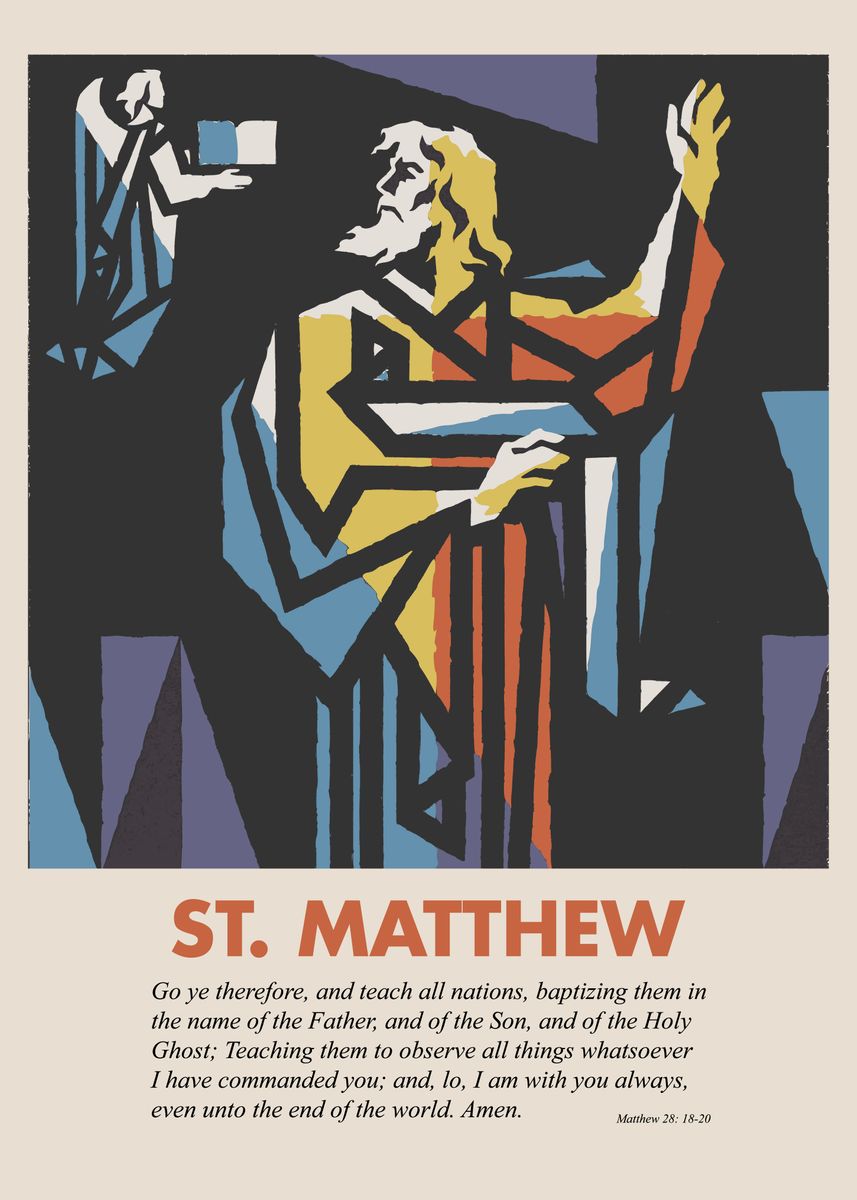 'ST MATTHEW' Poster, picture, metal print, paint by Atomic Chinook ...
