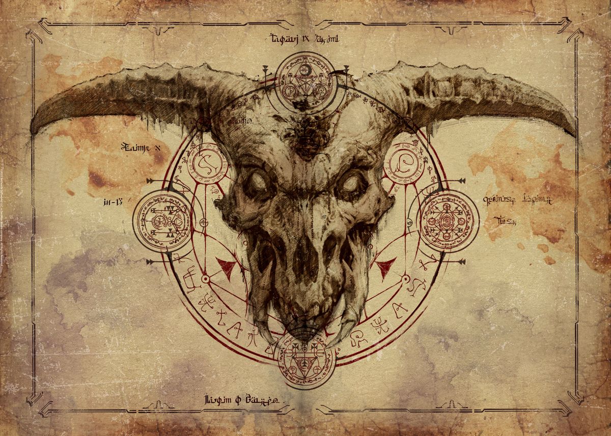 'Demon Skull' Poster by DOOM | Displate