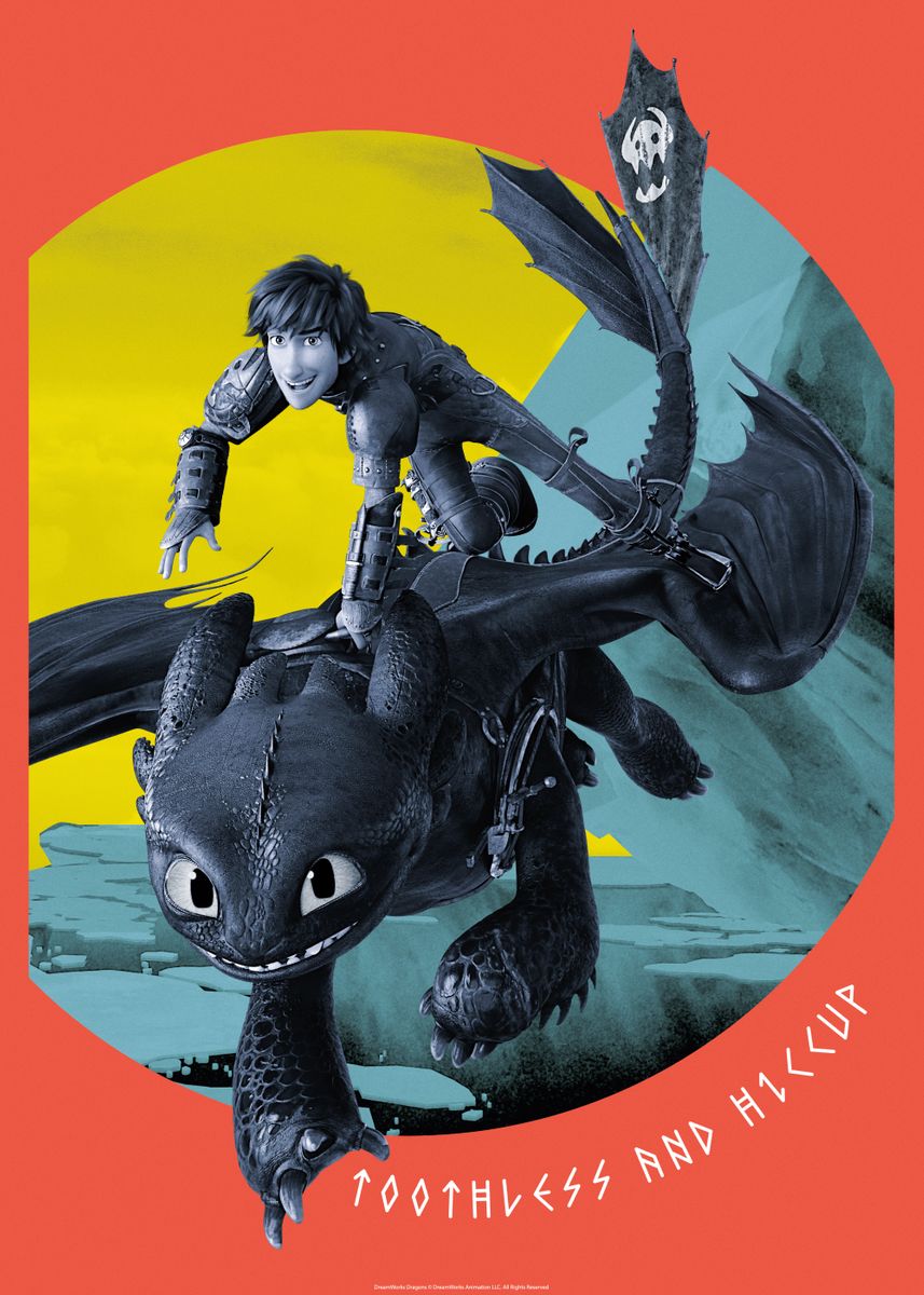 'Dragon Rider' Poster, picture, metal print, paint by How To Train Your ...