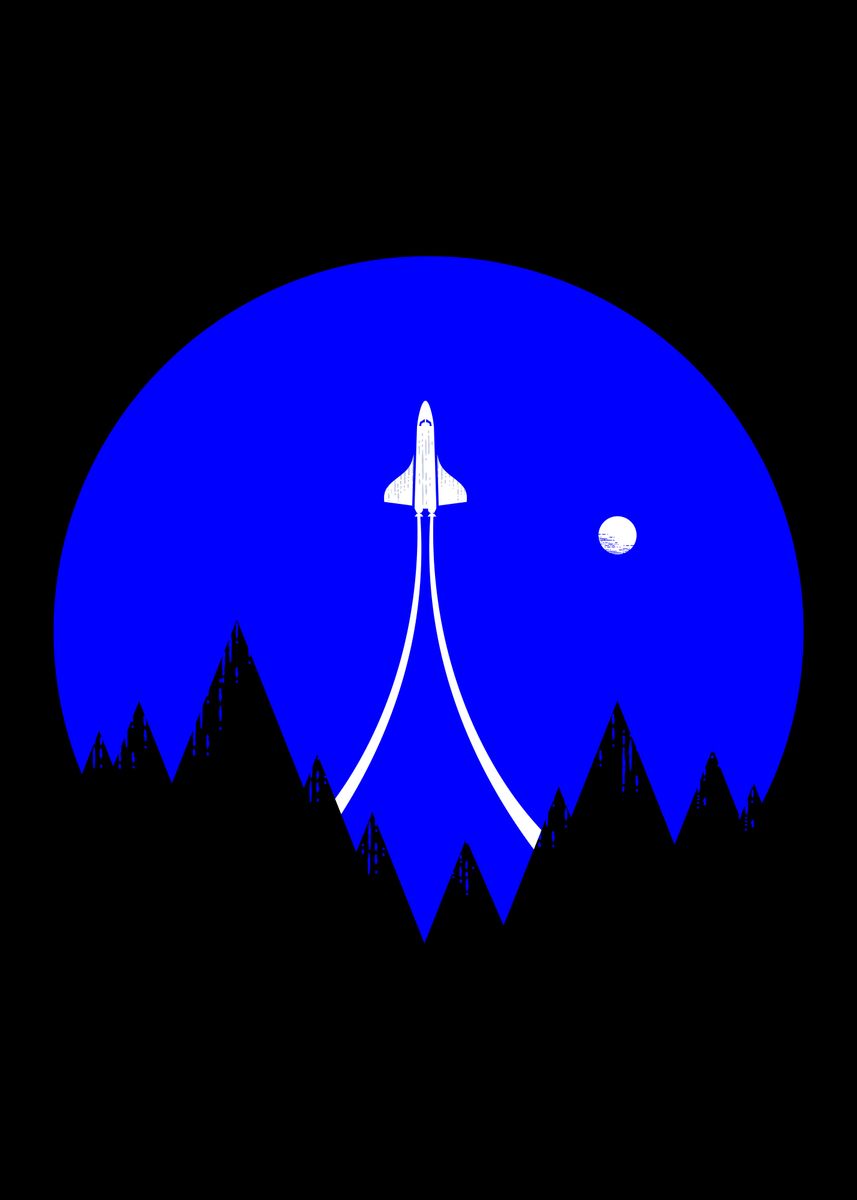 'Lift Off' Poster, picture, metal print, paint by rocket man | Displate