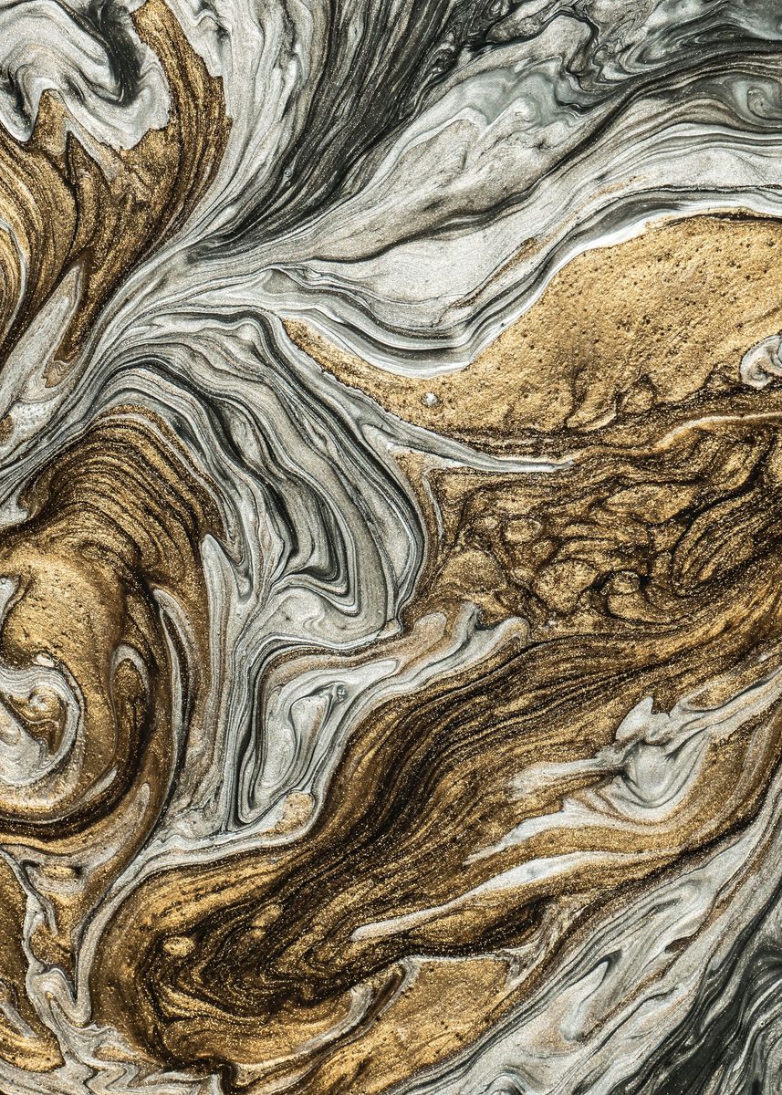 'Metallic Marble Texture 04' Poster, picture, metal print, paint by ...