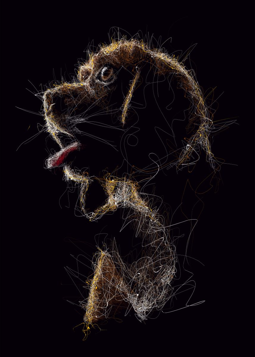 'Scribble Dog' Poster by Fill Artwork | Displate