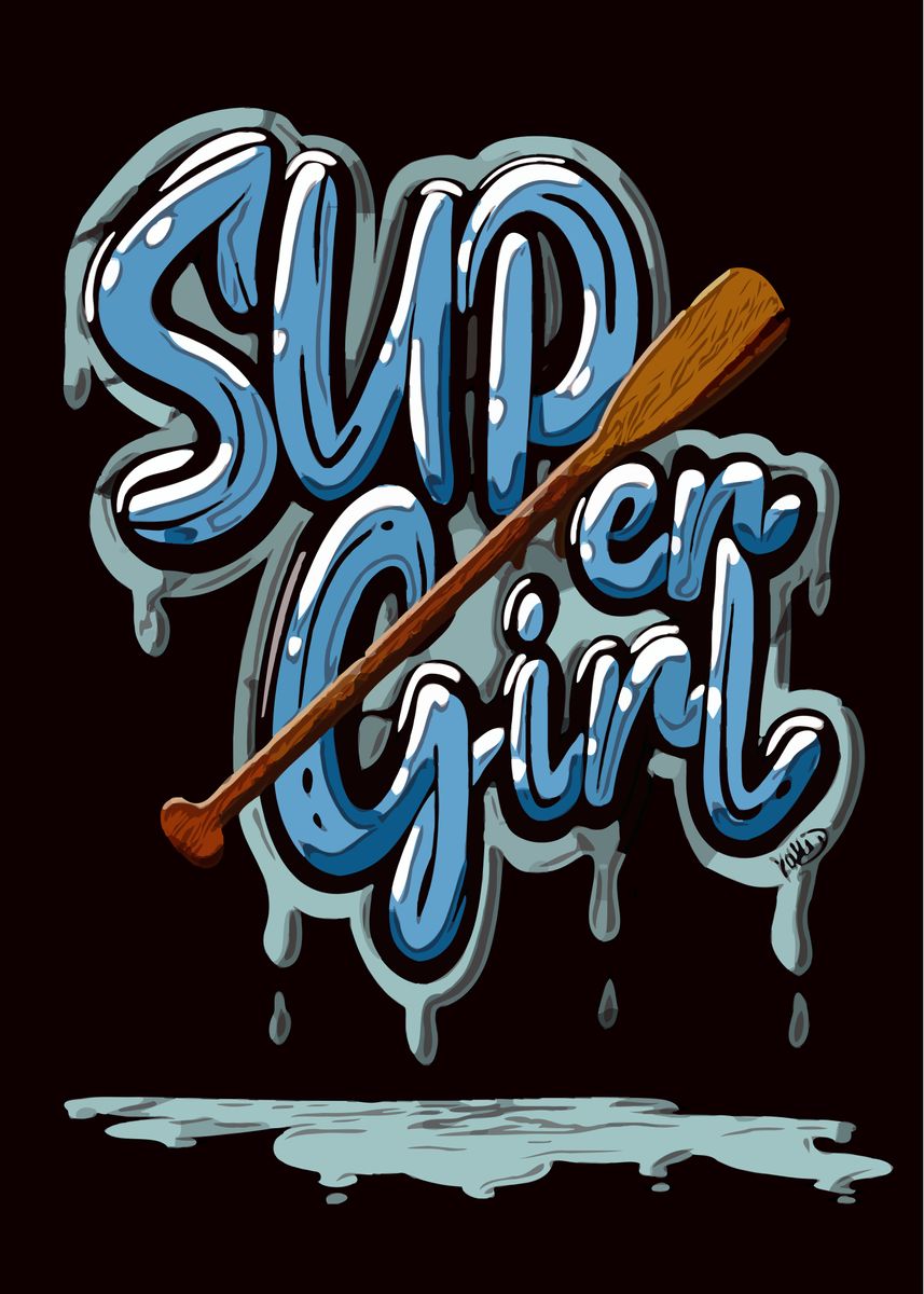 'Funny SUP Wall Art' Poster, picture, metal print, paint by ...