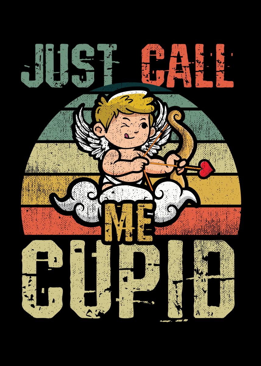 'Vintage Kawaii Cupid' Poster, picture, metal print, paint by ShirTom ...