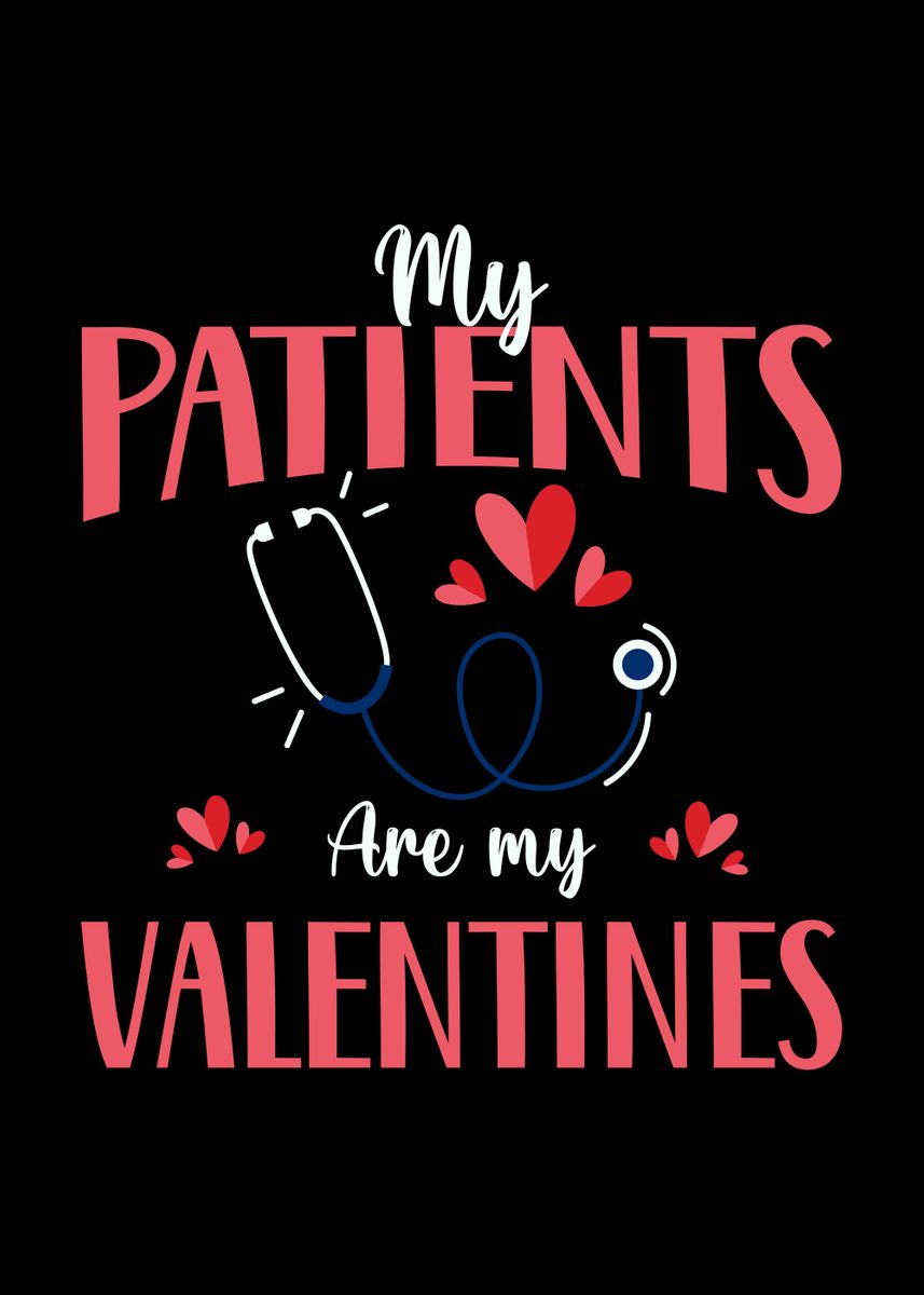 'Funny nurse valentine' Poster, picture, metal print, paint by Robert ...