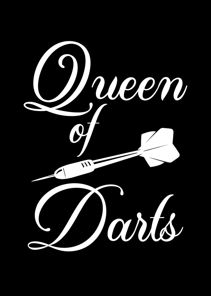 'Queen of darts' Poster, picture, metal print, paint by BeMi | Displate