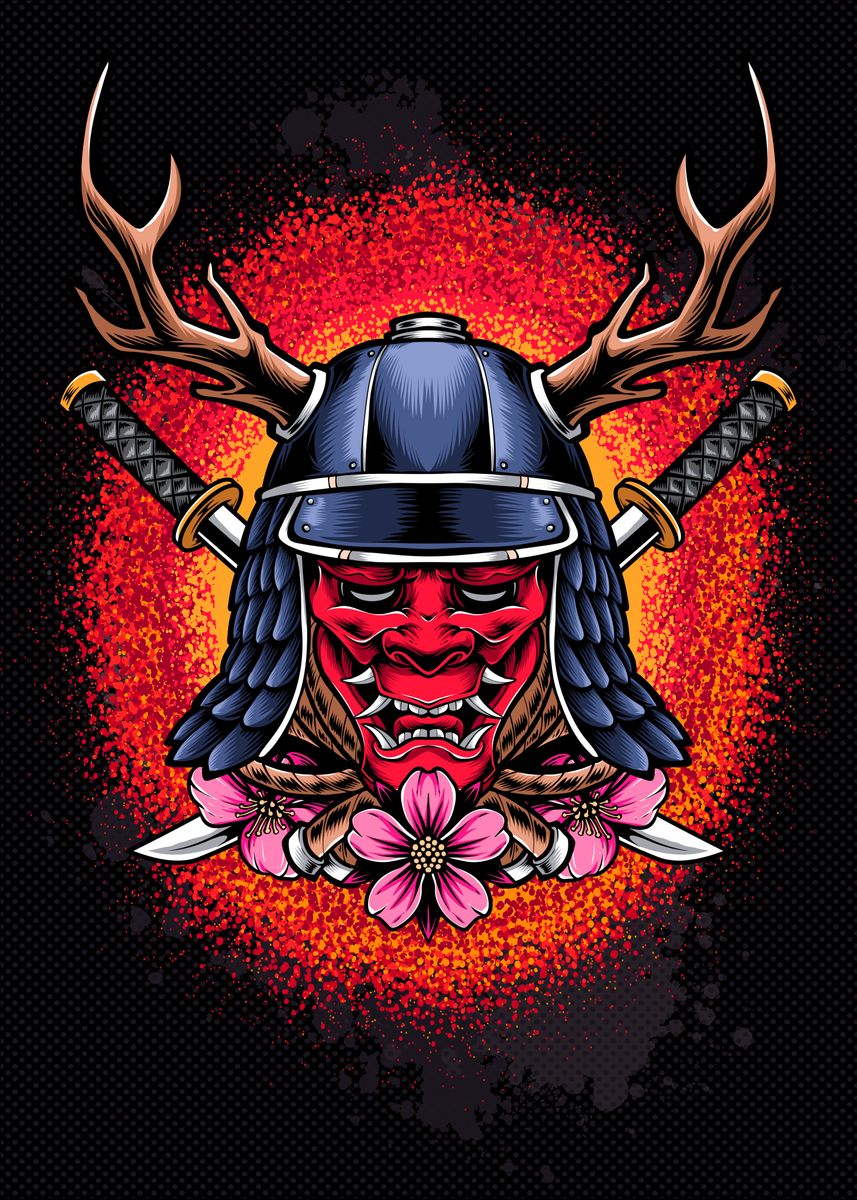 'Samurai devils' Poster by Karin Studio | Displate