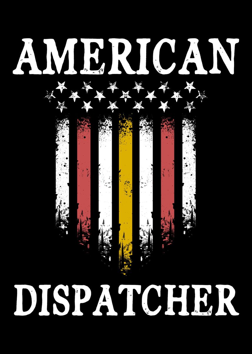 'Dispatcher 911 Thin Gold' Poster by CrazySquirrel | Displate
