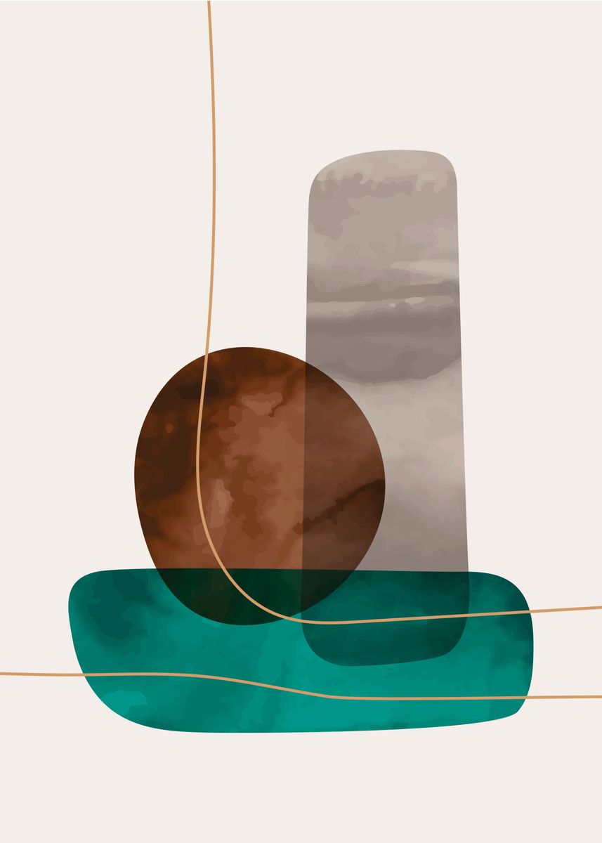 'minimalist figures' Poster by Cristina Romero | Displate