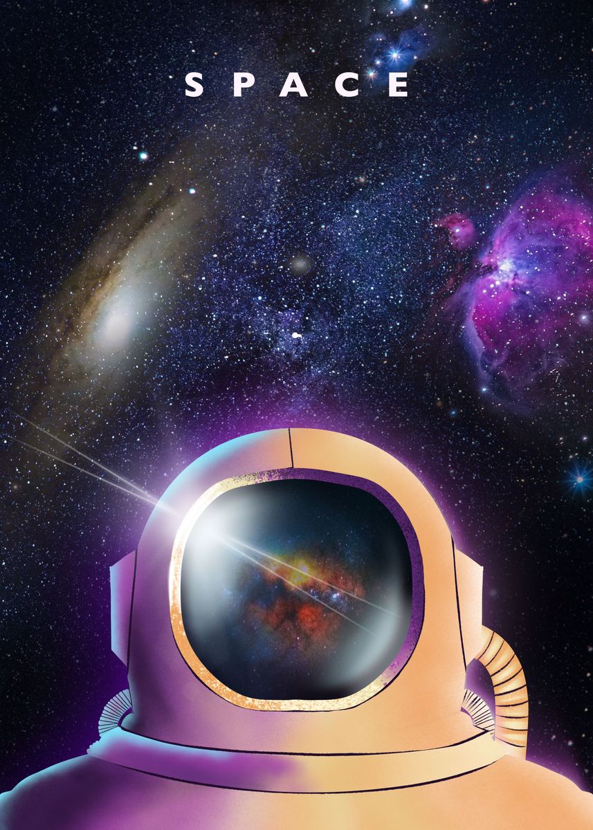 'Astronaut in space' Poster, picture, metal print, paint by Oussama ...