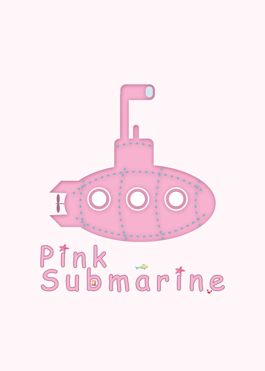 'Pink submarine' Poster, picture, metal print, paint by Gaspar Avila ...