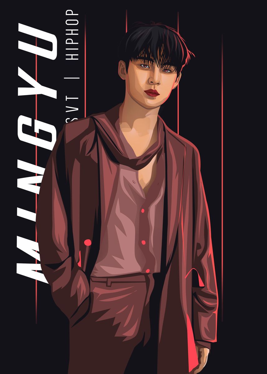 'SVT MINGYU' Poster, picture, metal print, paint by ShuaHan | Displate