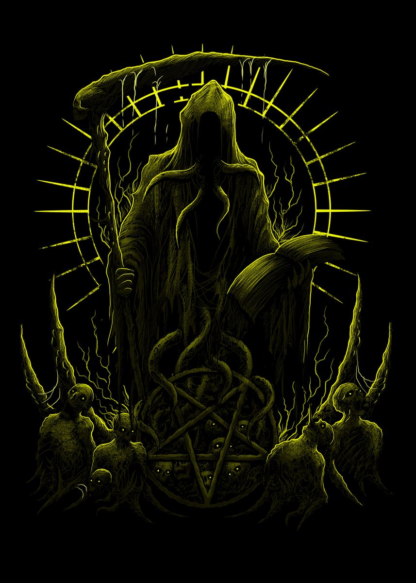 'Dark Demon Grim Reaper' Poster, picture, metal print, paint by Gothic ...