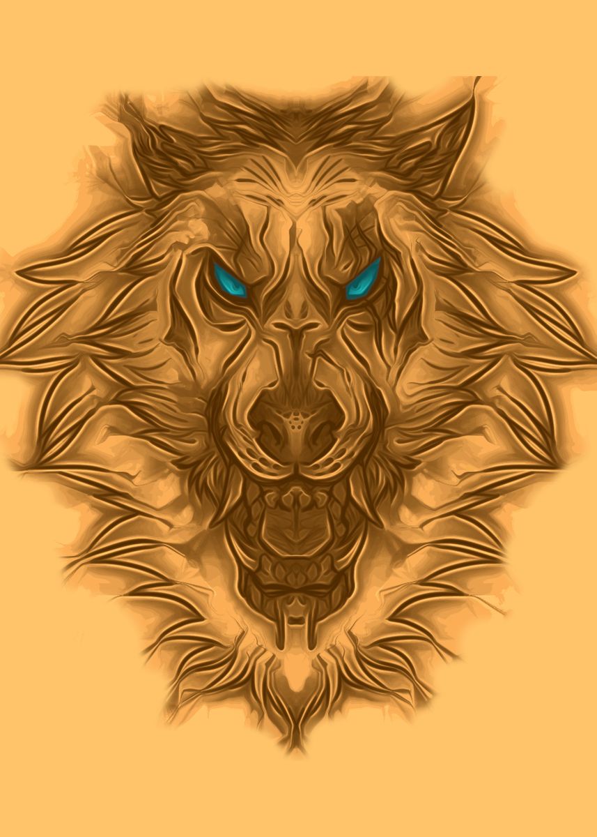 'Blue eyed werewolf' Poster, picture, metal print, paint by Furiarossa ...
