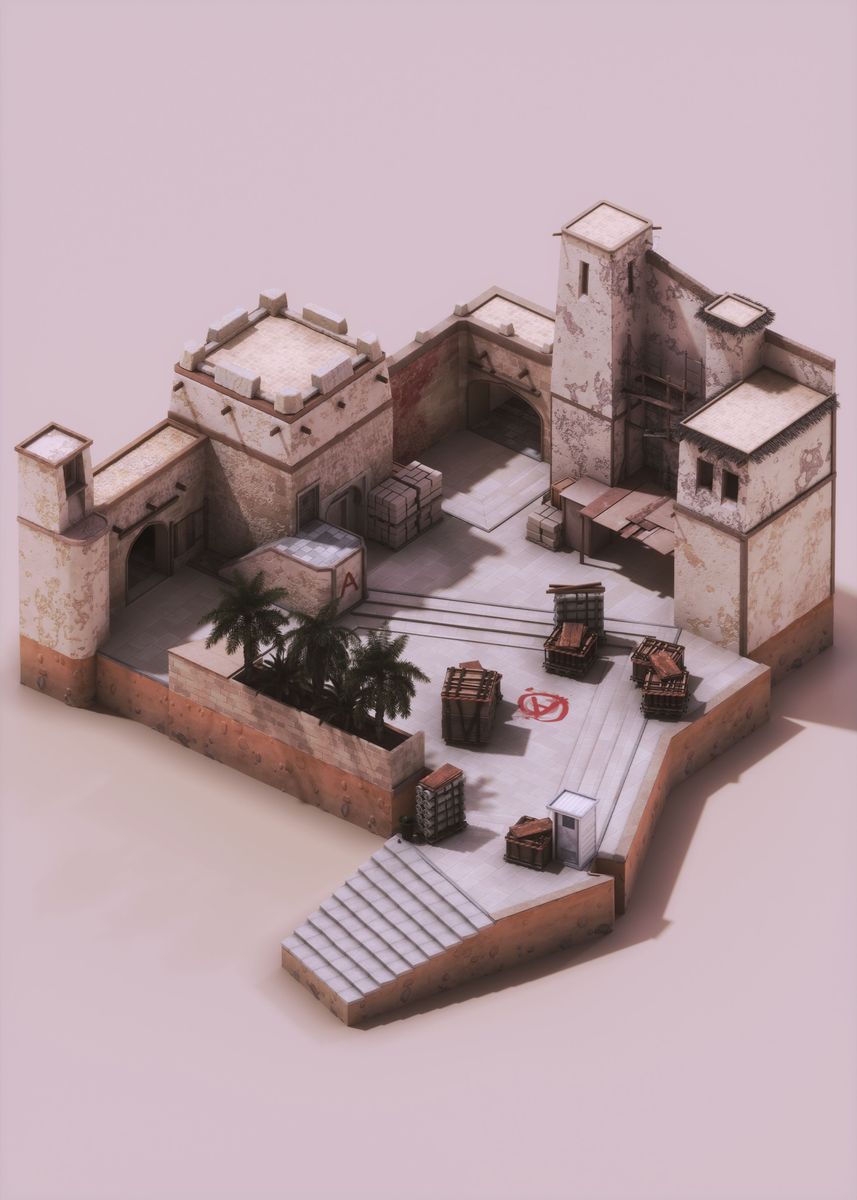 'CSGO Mirage' Poster, picture, metal print, paint by Daniel OLeary ...