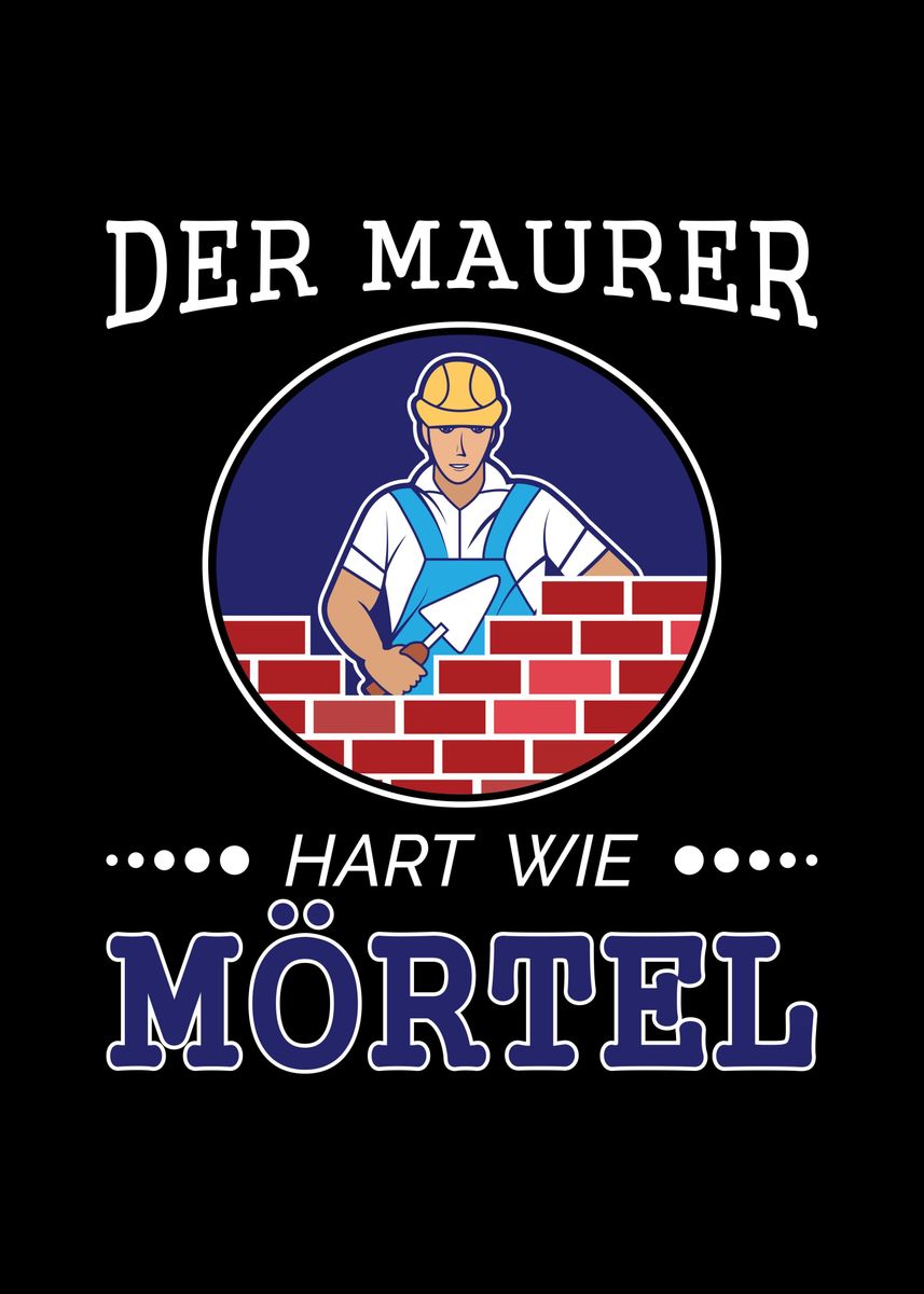 'German Mason' Poster, picture, metal print, paint by Sebastian Wünsche ...