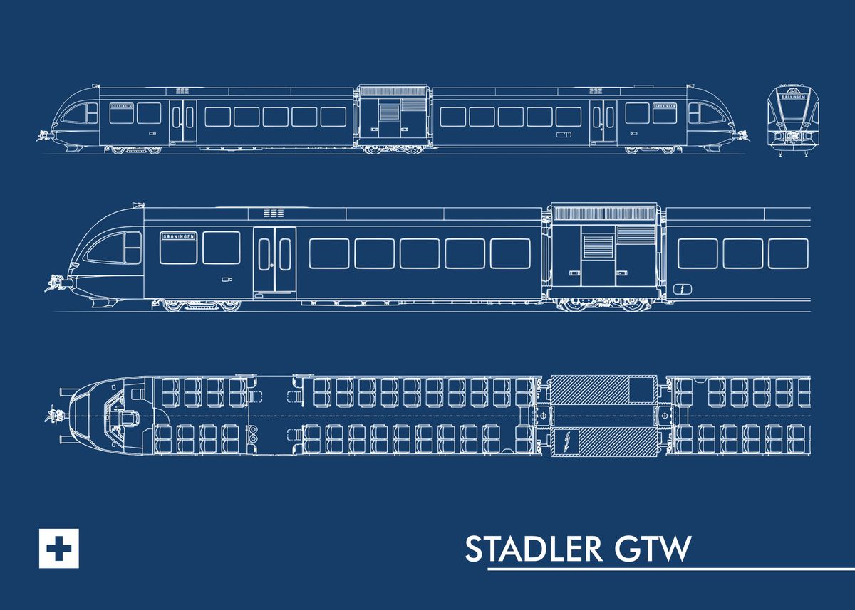 'STADLER GTW SWITZERLAND' Poster by Atomic Chinook | Displate
