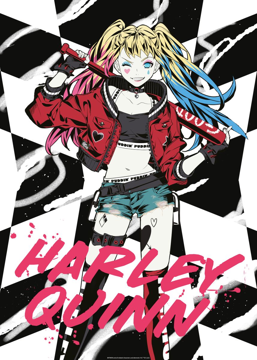 'Harley with baseball bat' Poster, picture, metal print, paint by DC ...