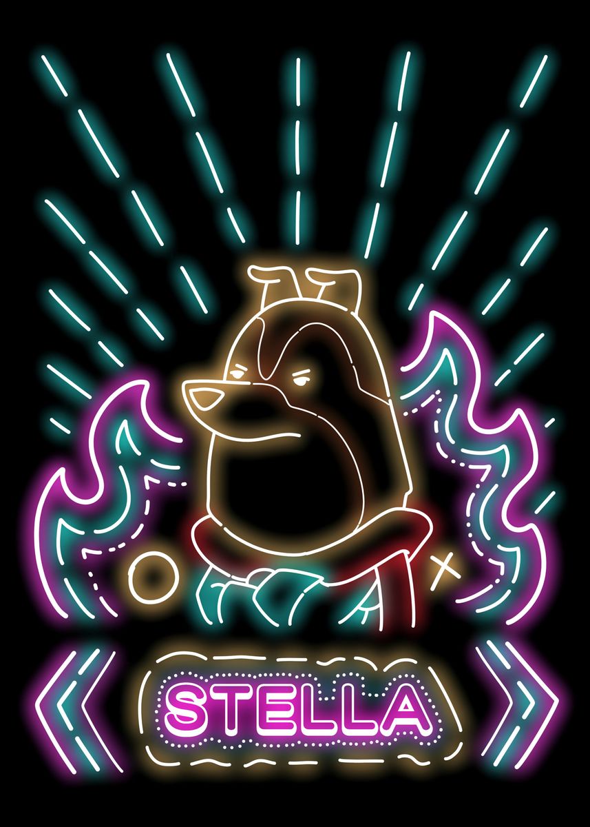 'Dog' Poster, picture, metal print, paint by Ummi Art | Displate