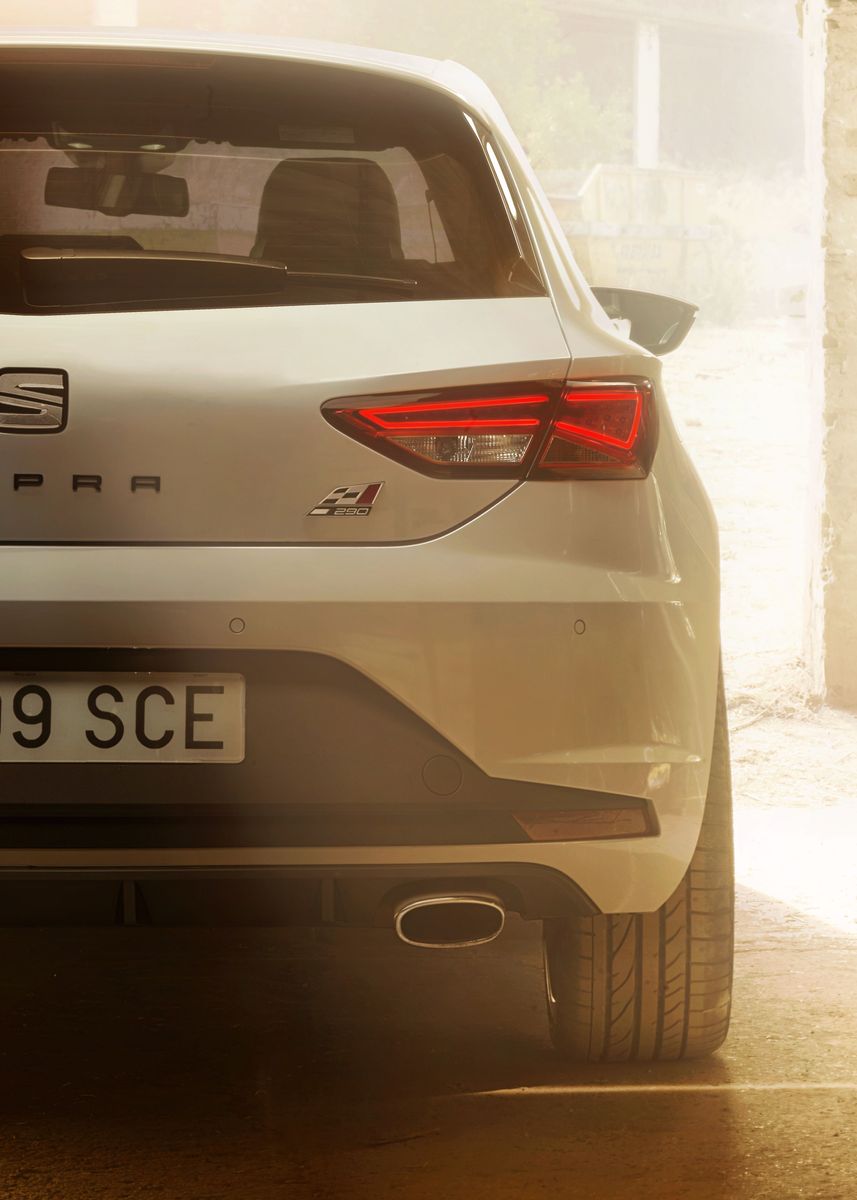 'White Seat Leon Cupra 290' Poster, picture, metal print, paint by ...