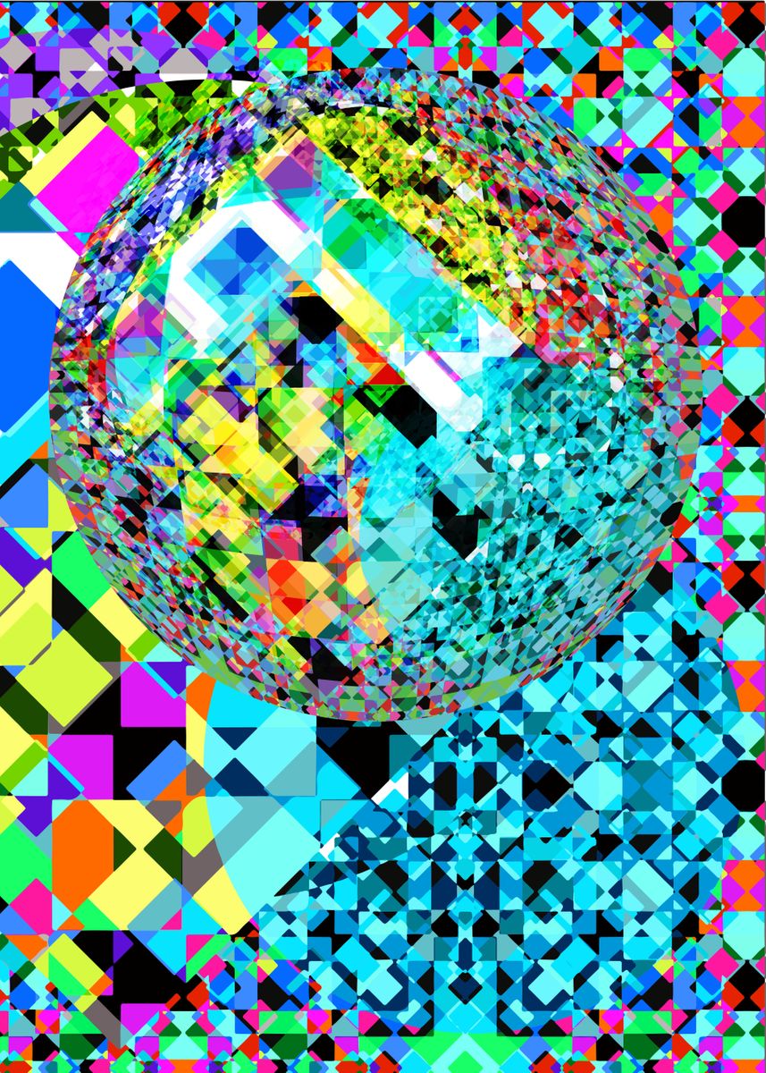 'kinetic digital art sphere' Poster, picture, metal print, paint by Al ...