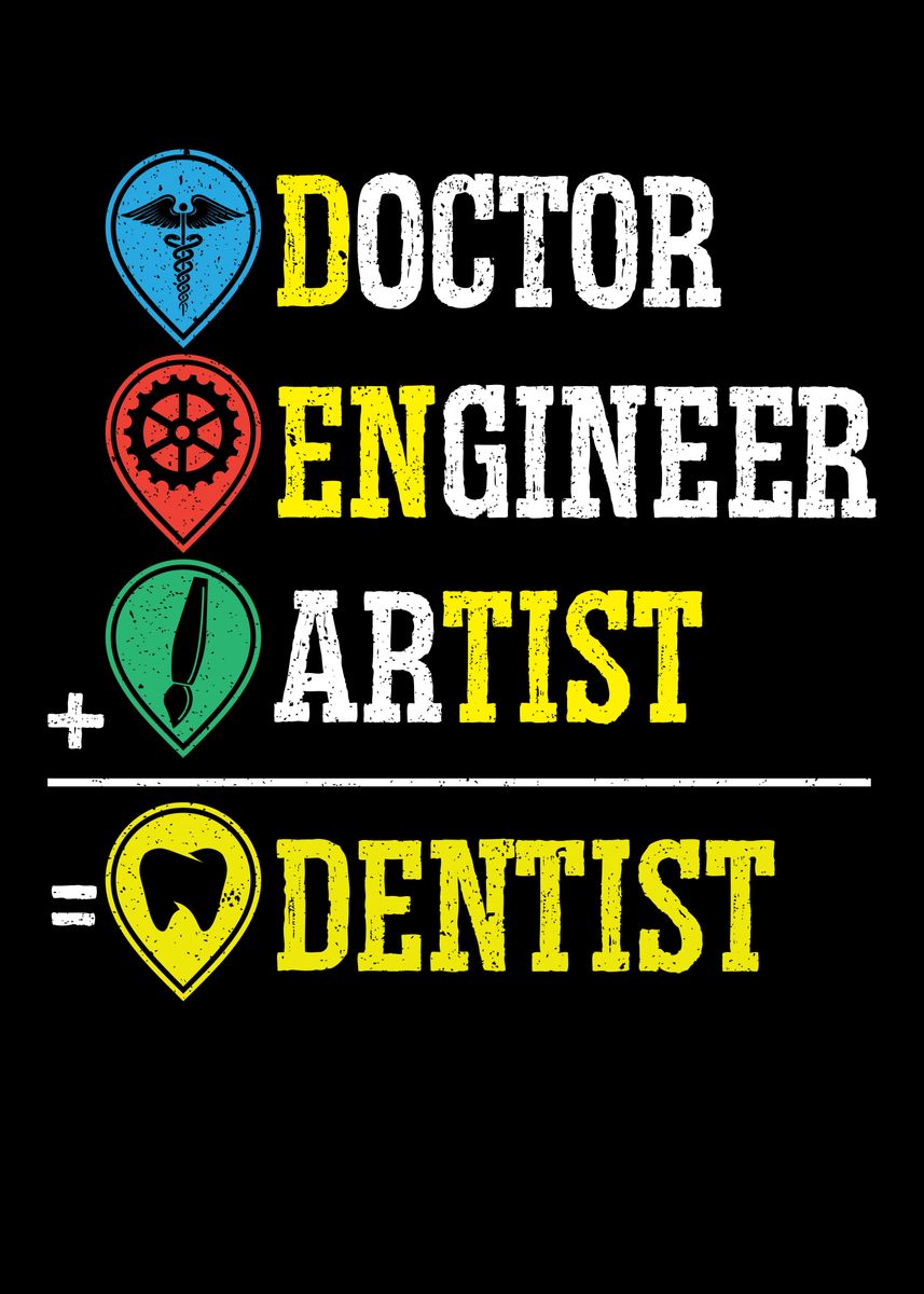 'Doctor Engineer Artist' Poster, picture, metal print, paint by NAO ...
