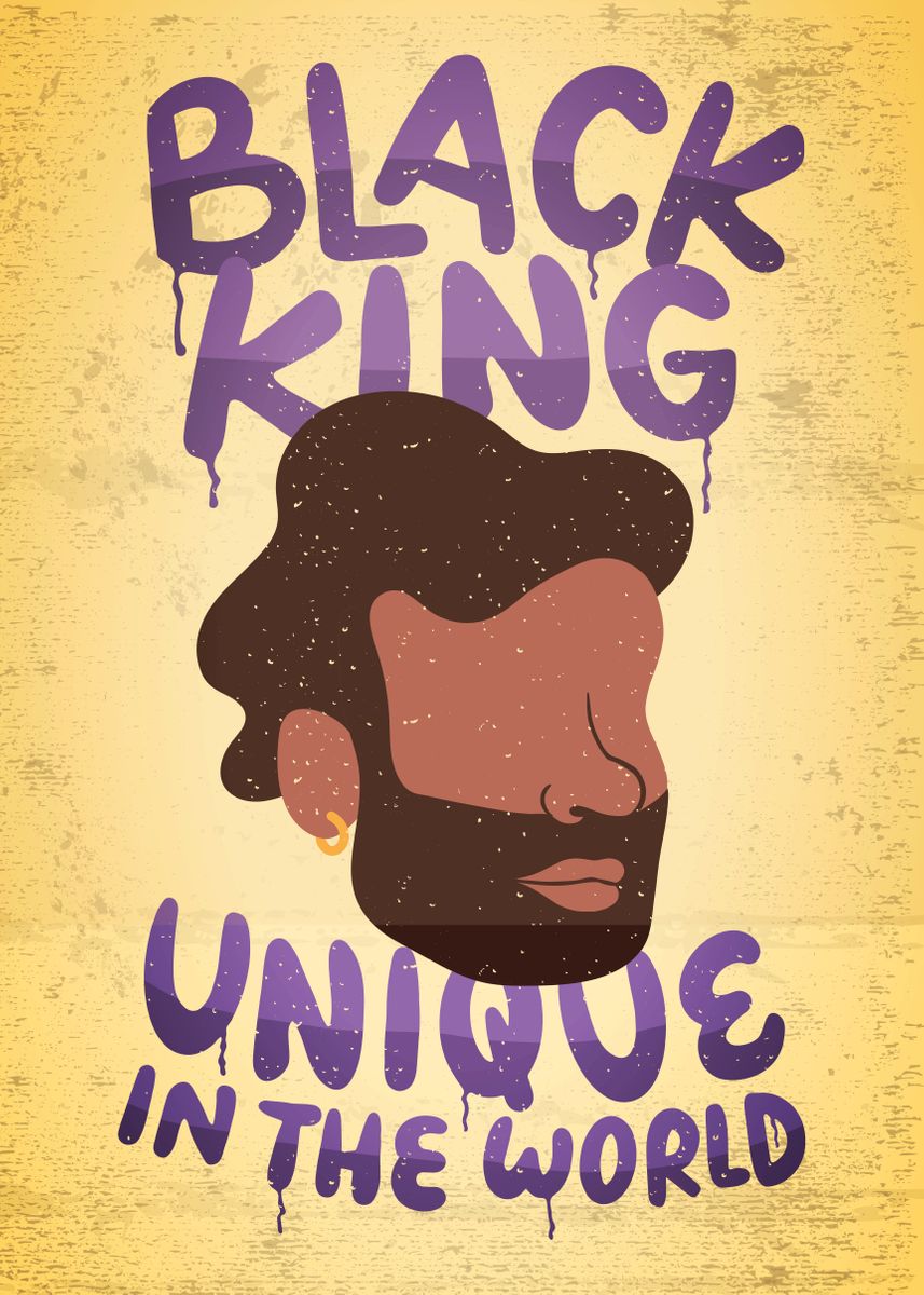 'Black King' Poster, picture, metal print, paint by BestPrints | Displate