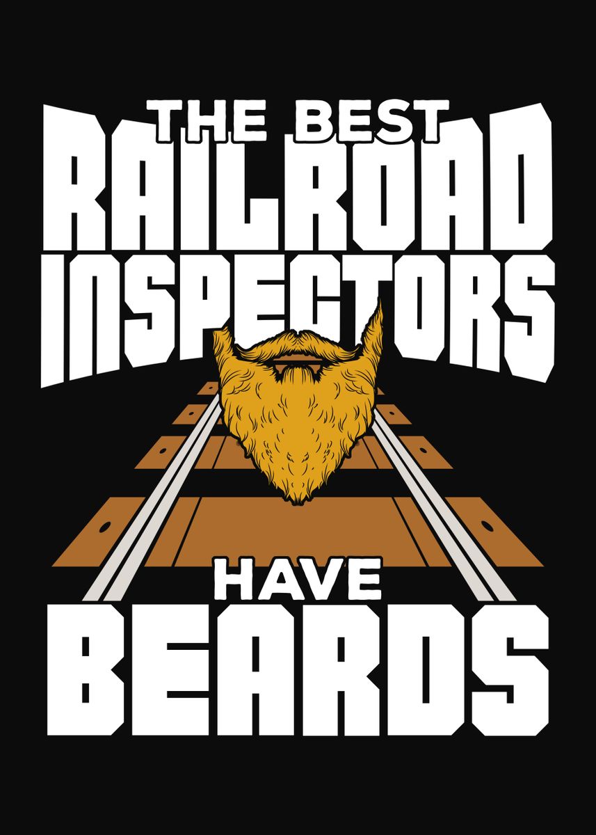 'Railroad Inspector Design' Poster, picture, metal print, paint by ...
