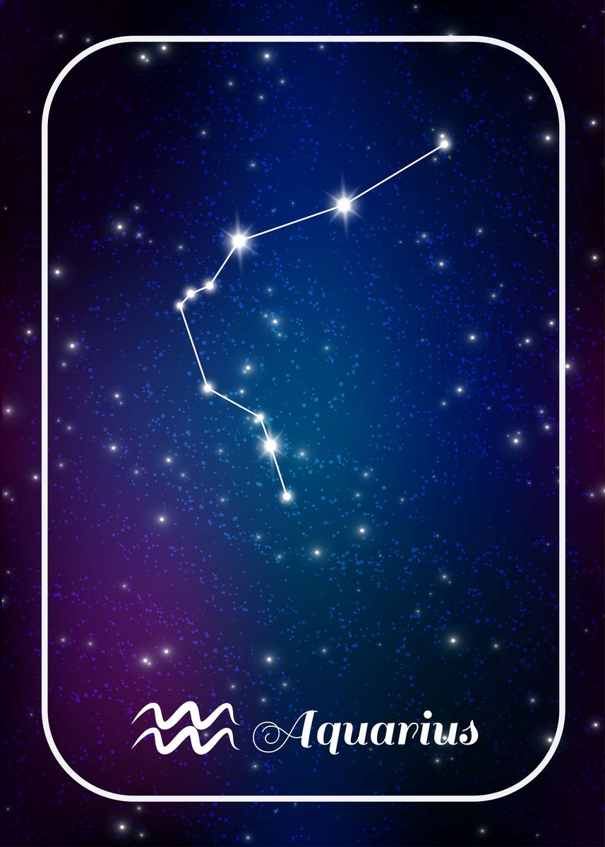 'Aquarius' Poster, picture, metal print, paint by UNIKORN | Displate