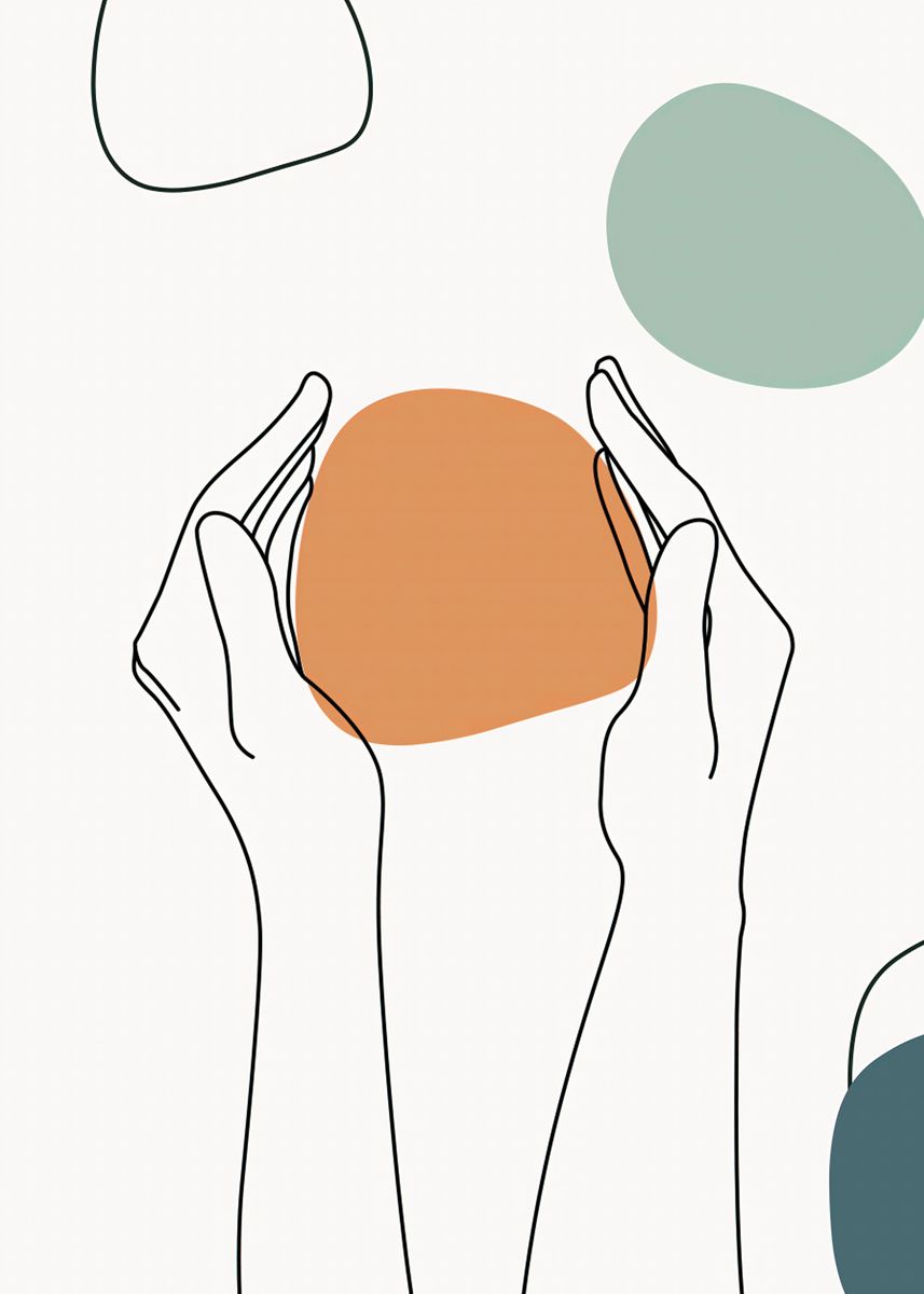 'minimalist hands' Poster, picture, metal print, paint by Cristina ...