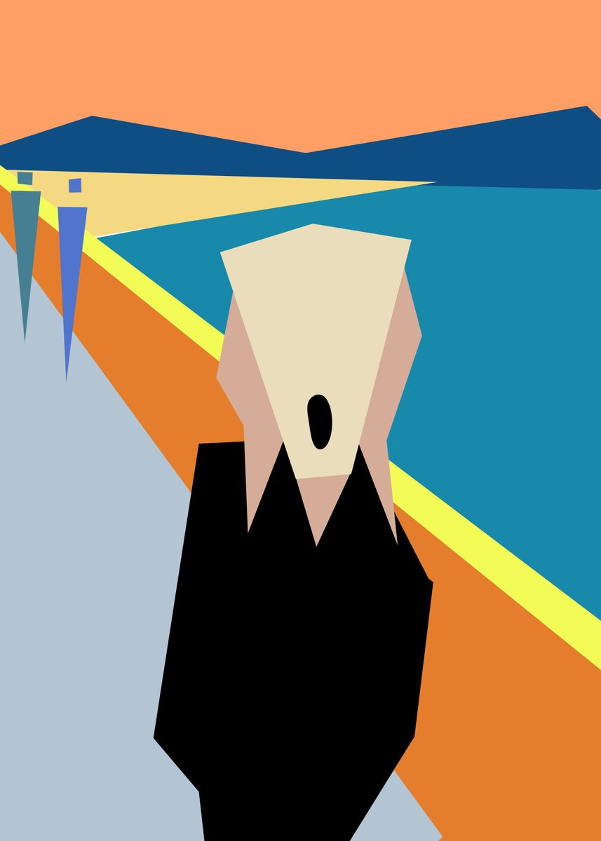 'The Scream Minimalistic' Poster by VisionTrend | Displate