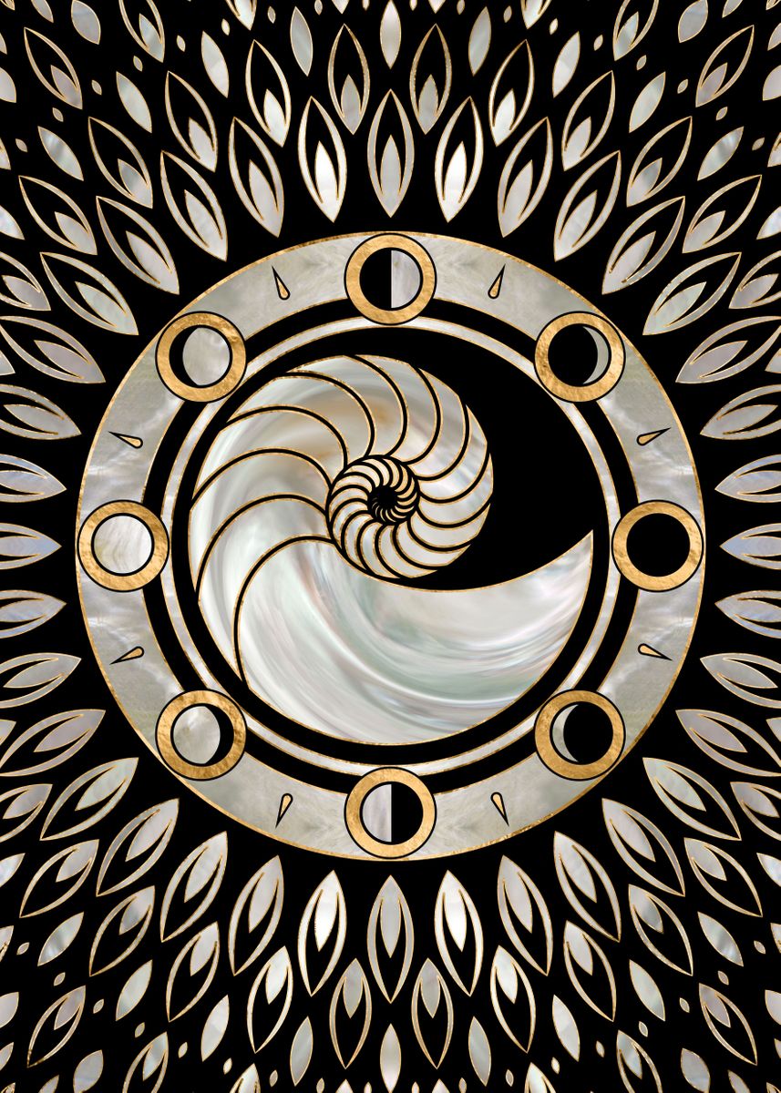 'Nautilus Shell ' Poster, picture, metal print, paint by Lioudmila ...