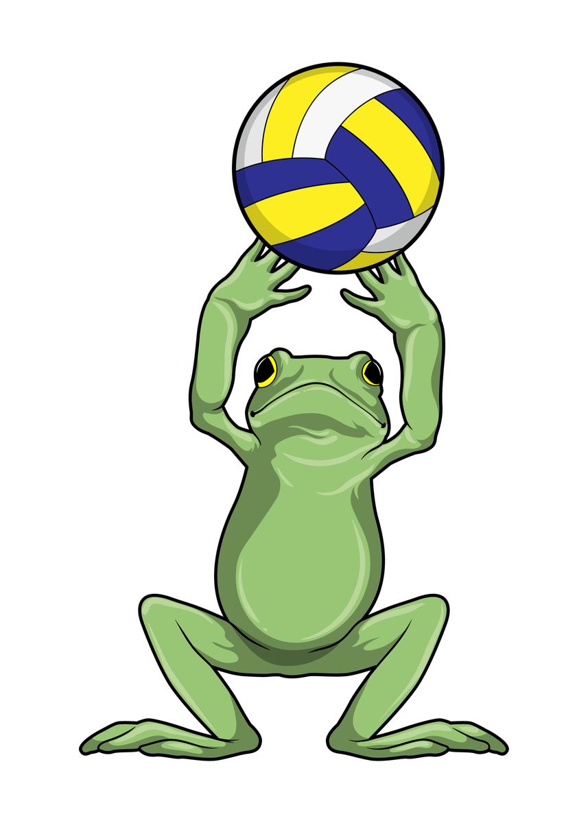 'Frog Volleyball Sports' Poster by Markus Schnabel | Displate