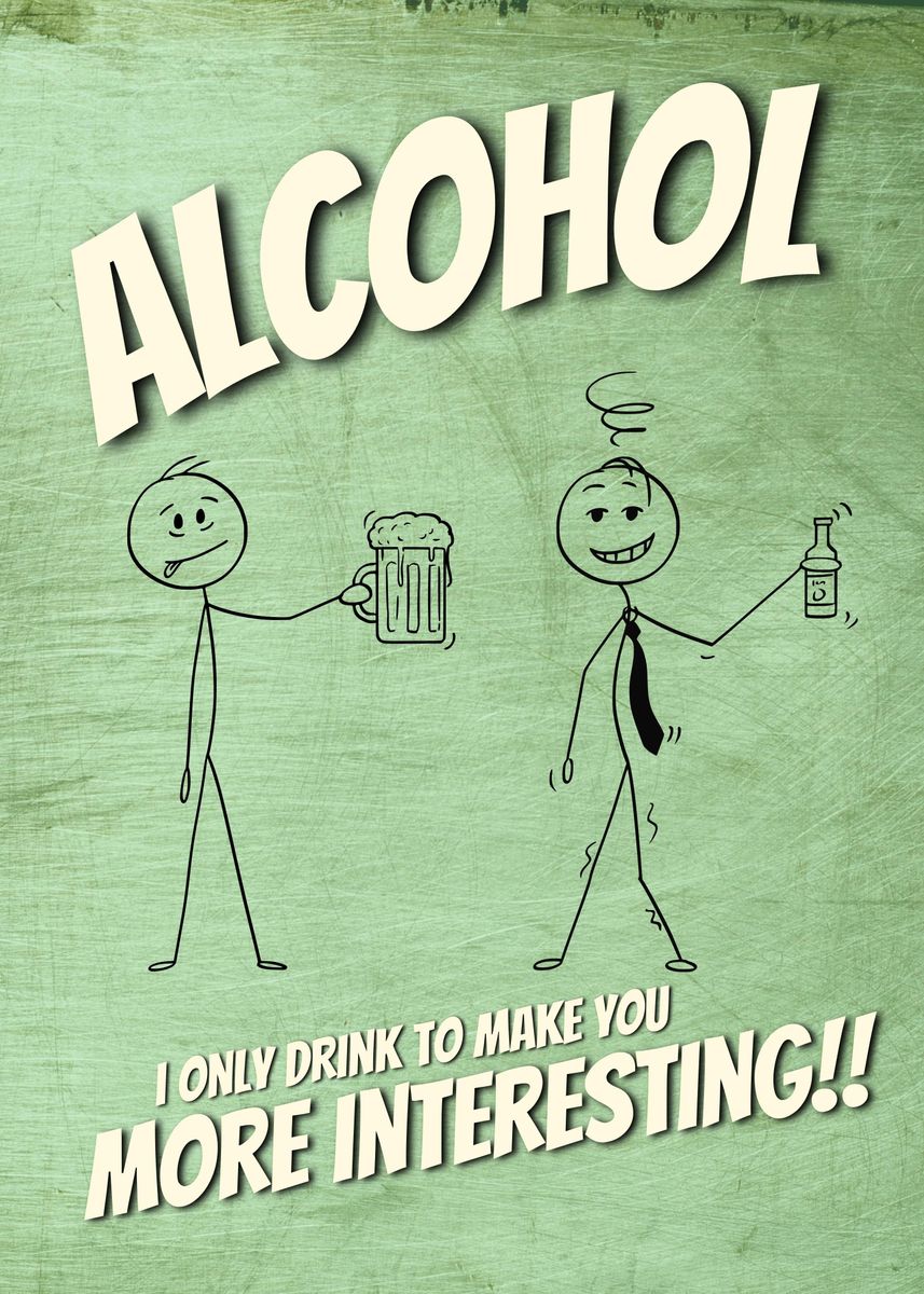 'I only drink 3' Poster, picture, metal print, paint by Artistic Prints ...