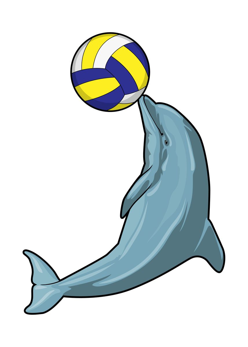 'Dolphin Volleyball' Poster, picture, metal print, paint by Markus ...