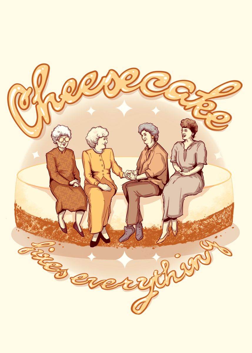 'Cheesecake' Poster, picture, metal print, paint by LVB Art | Displate