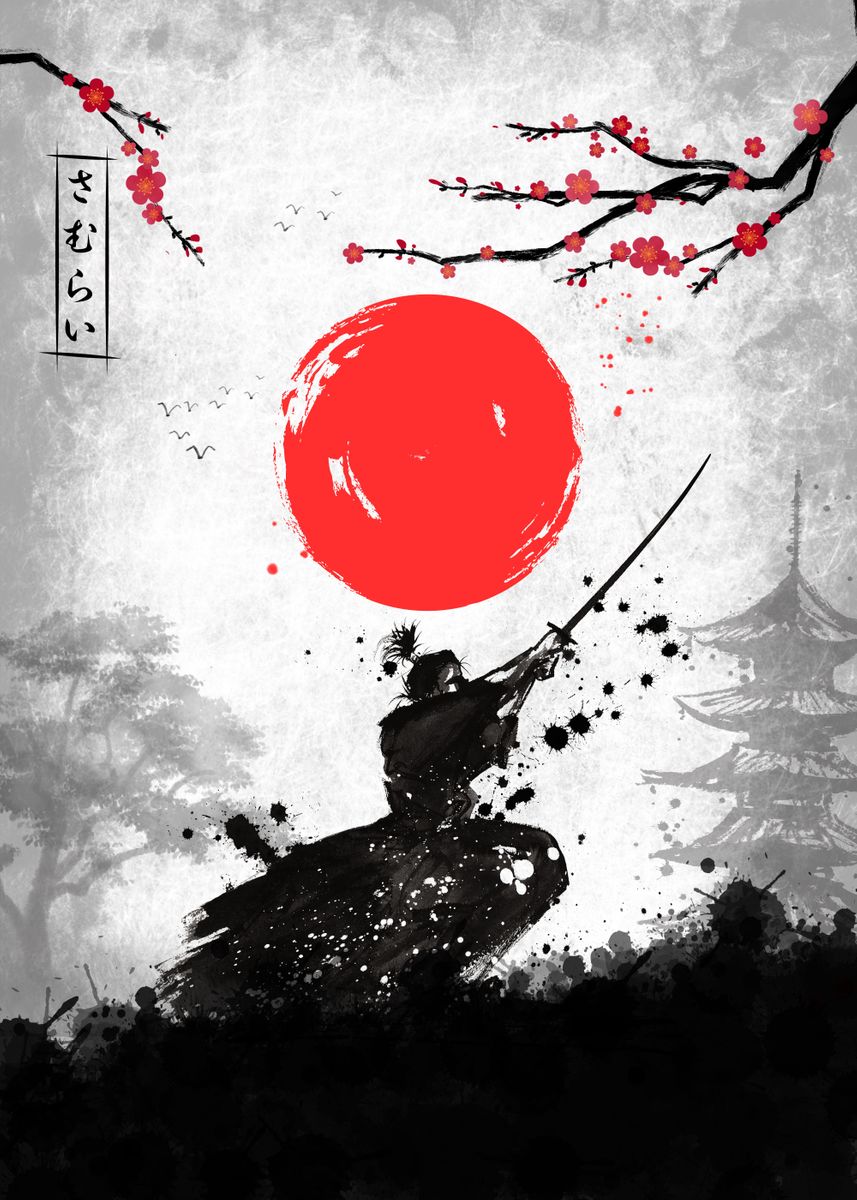 'Samurai japan' Poster, picture, metal print, paint by Faissal Thomas ...