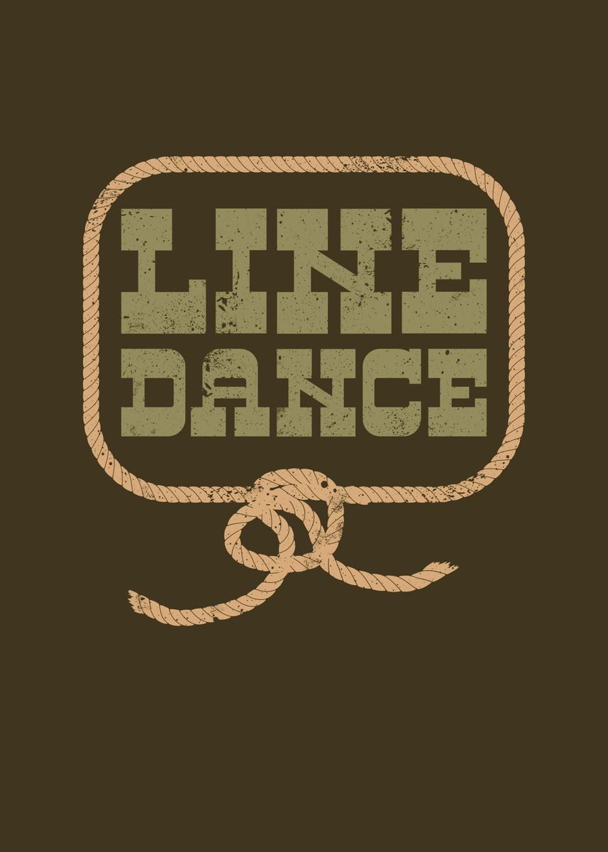 'Line Dance Country Dancing' Poster, picture, metal print, paint by ...