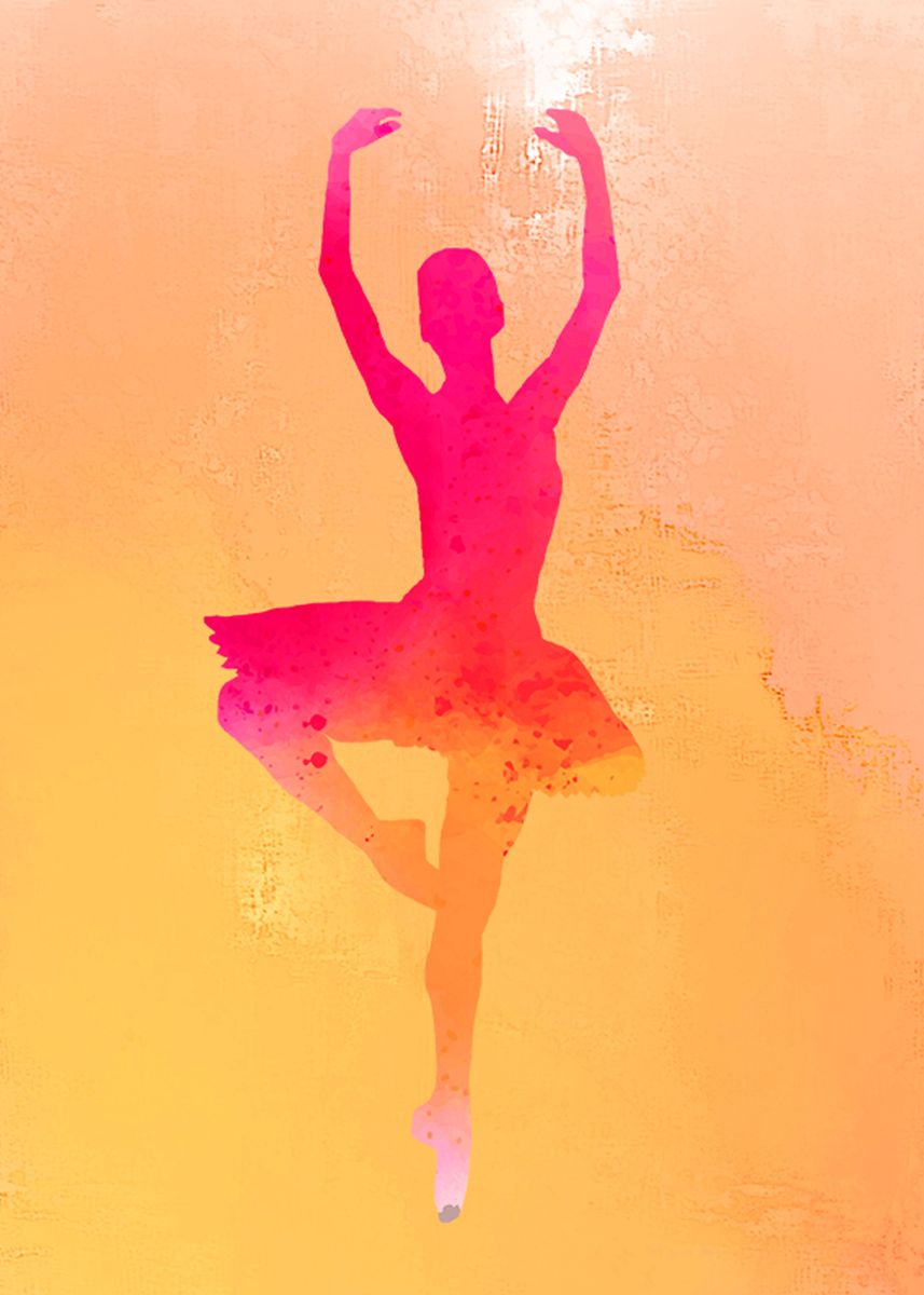 'Ballet Girl Dancing' Poster, picture, metal print, paint by Max Ronn ...