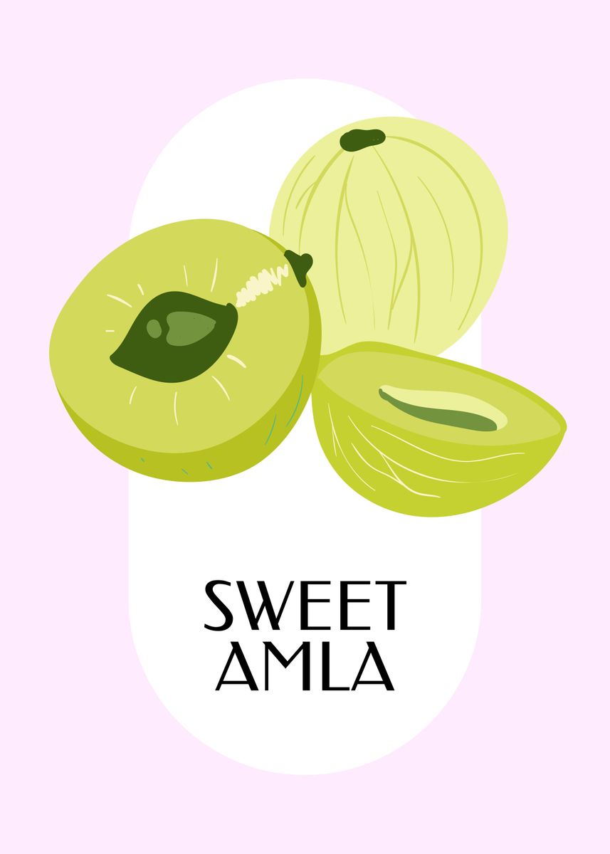'Amla Nature botanical art' Poster, picture, metal print, paint by ...