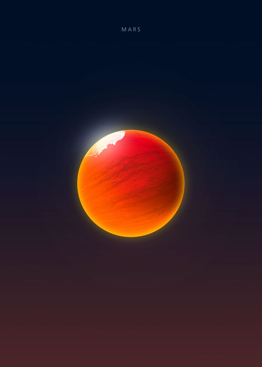 'Mars Neon' Poster, picture, metal print, paint by Cosmologic Vii ...