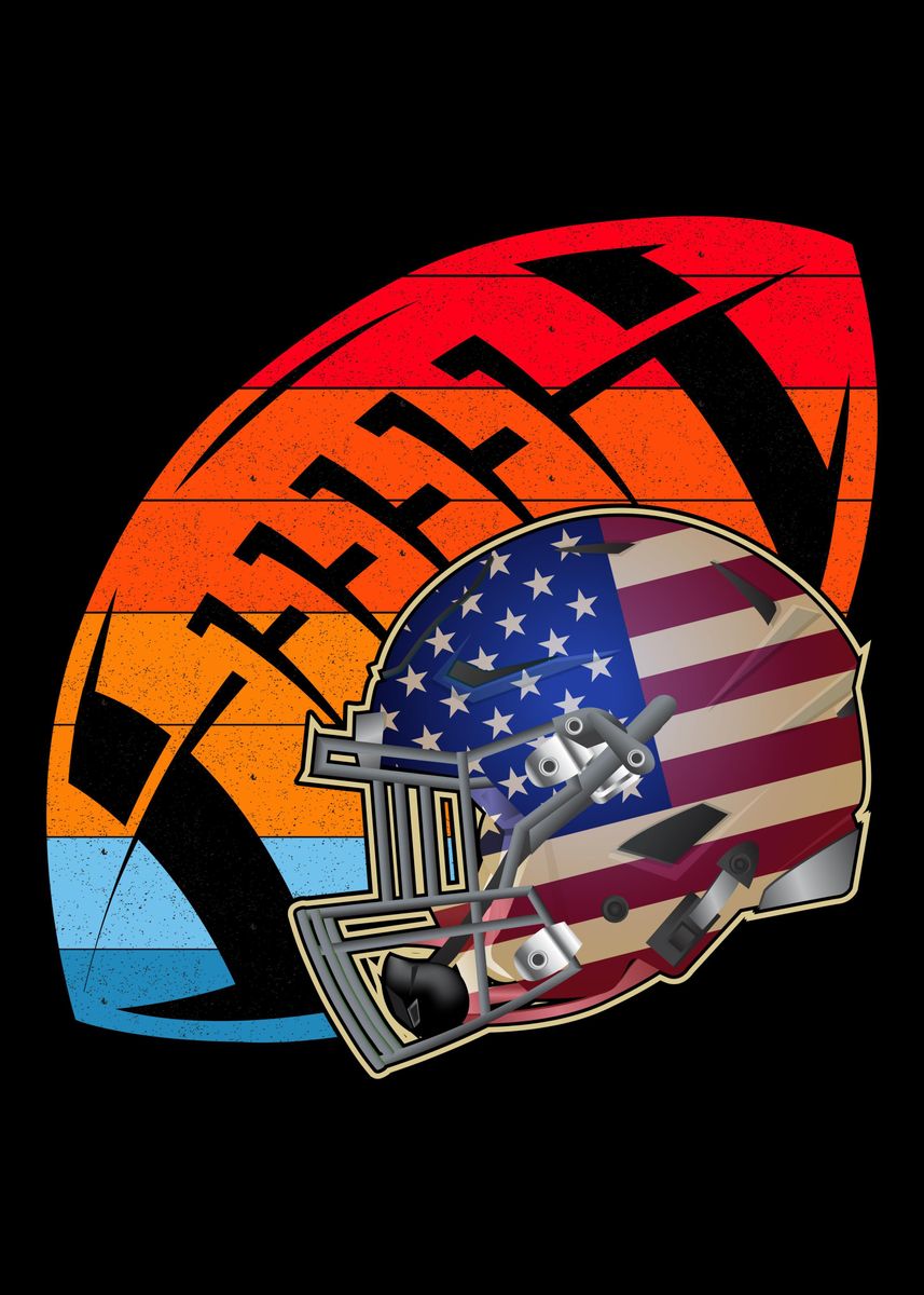 'American Football Helmet' Poster by professionaldesigns | Displate