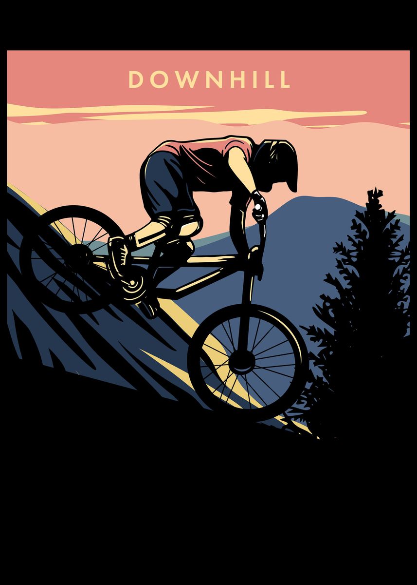 'Mountain Biking MTB' Poster, picture, metal print, paint by to42 ...