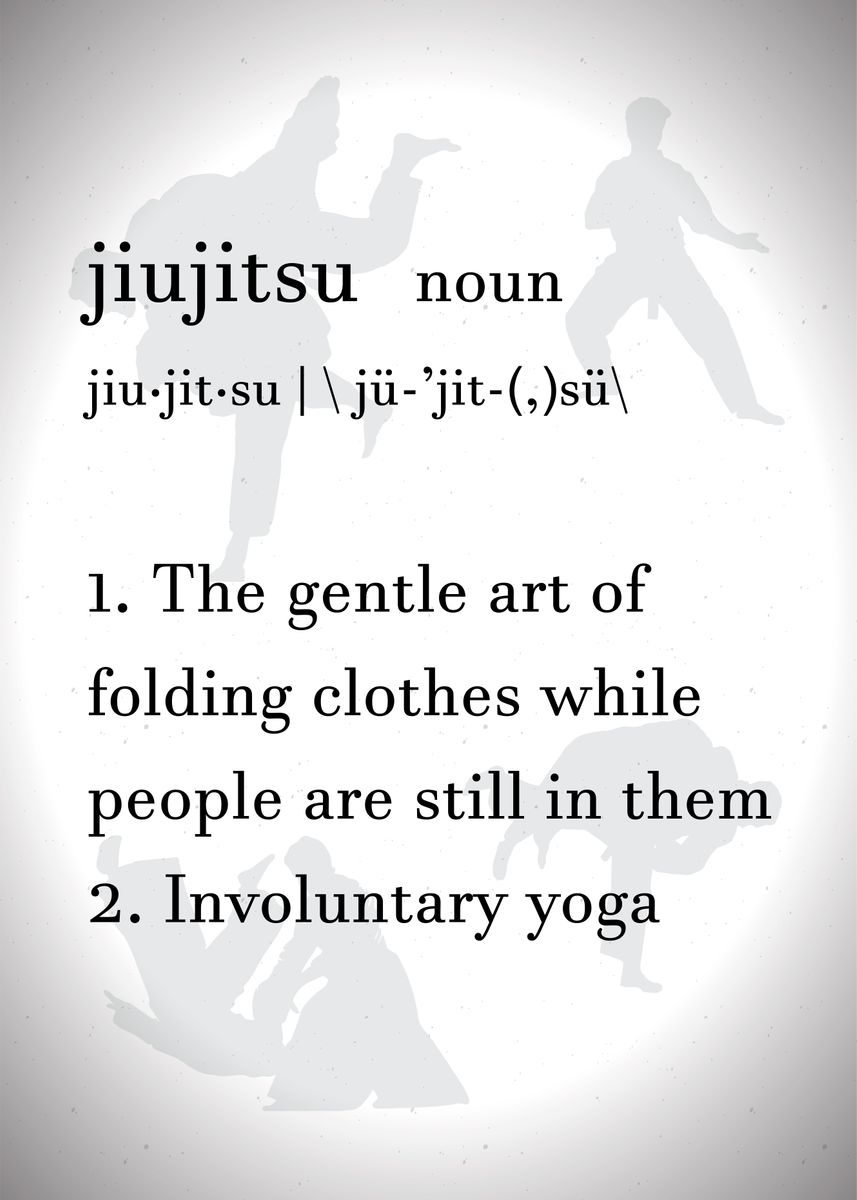 'Jiu Jitsu Dictionary Fun ' Poster, picture, metal print, paint by ...